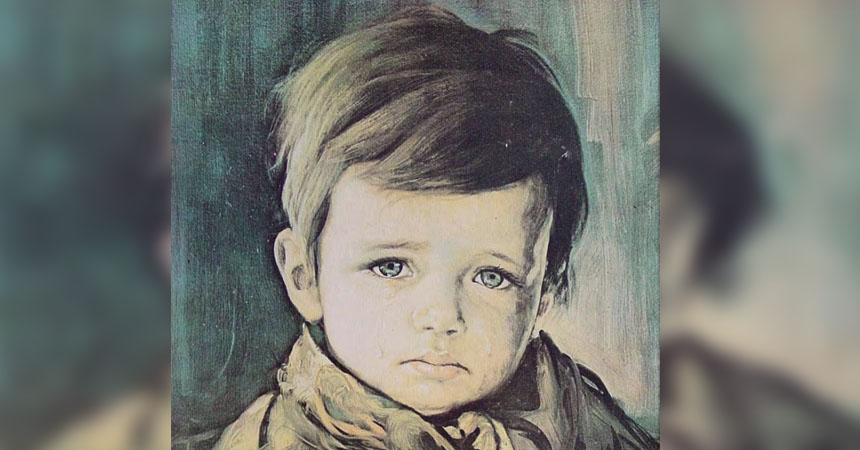 La trágica y maldita historia que hay detrás del cuadro del "Niño que ...