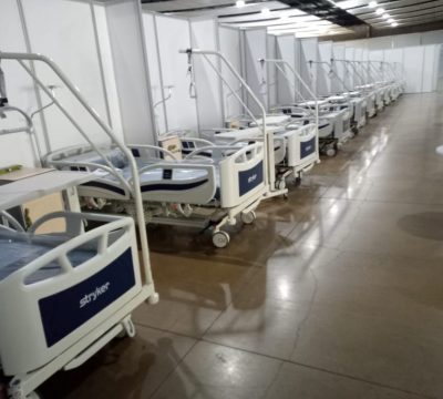 Fotos: Espacio Riesco en proceso para convertirse en hospital de emergencia