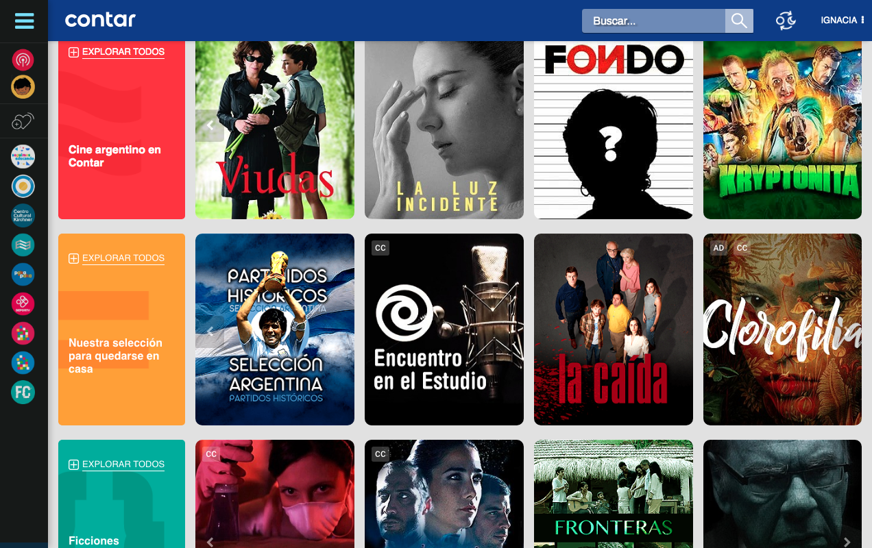 Contar: La plataforma para ver películas, series y canales públicos de ...