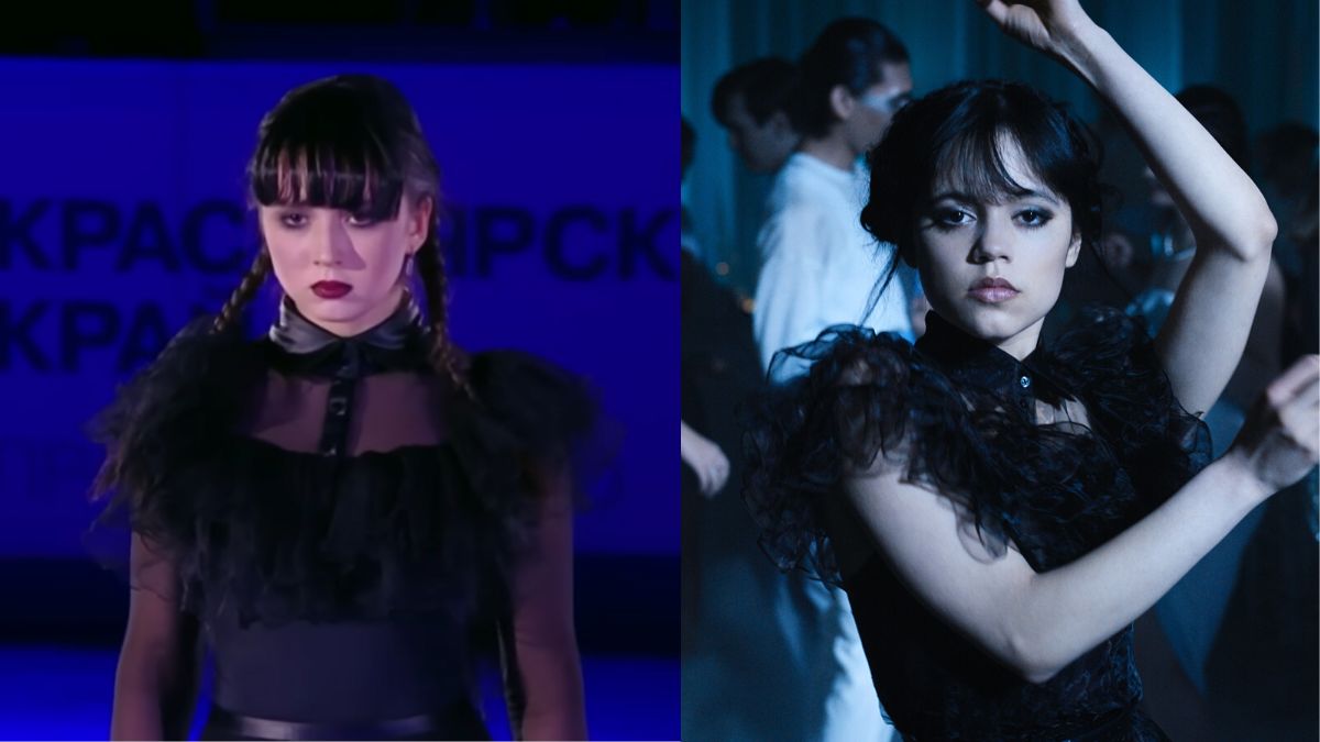 Merlina: Patinadora recrea icónica coreografía y causa impacto — Rock&Pop