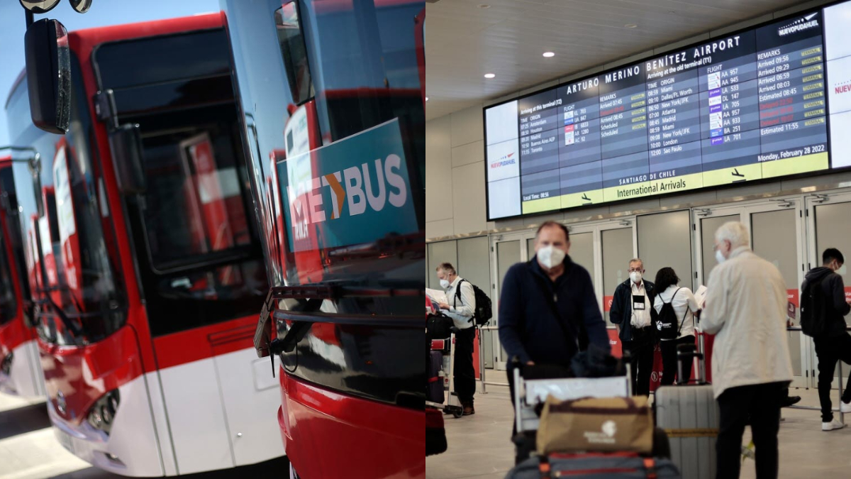 555, el nuevo bus que tiene recorrido al Aeropuerto de Santiago: Desde ...