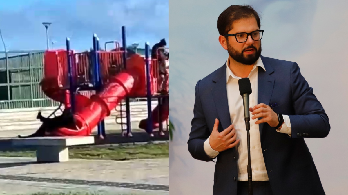 "Niegan la infancia" El mensaje de Boric tras atraparse en tobogán ...