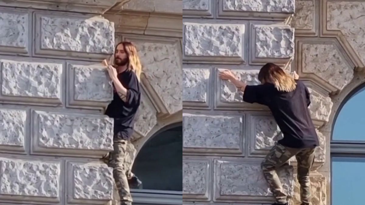 Jared Leto sorprende escalando hotel por fuera y sin protección alguna ...