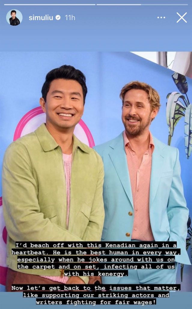 Simu Liu confirma su relación con Ryan Gosling tras "incómodo" momento ...