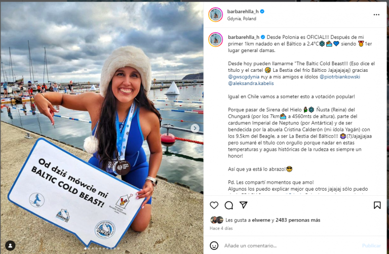 Barbara Hernández, la Sirena de Hielo obtiene el primer lugar en ...